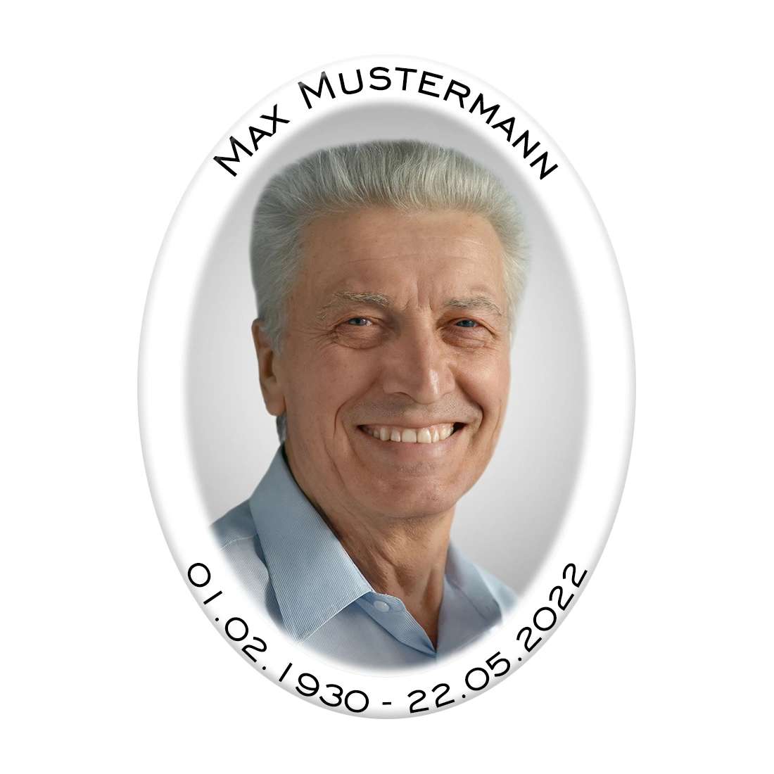 OVAL GRABBILD FOTO GRAB WETTERFEST | Porzellanbilder Werkstatt